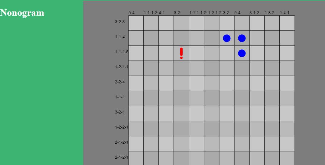 Simple Nonogram Puzzle Game in JavaScript Free Source Code | SourceCodester